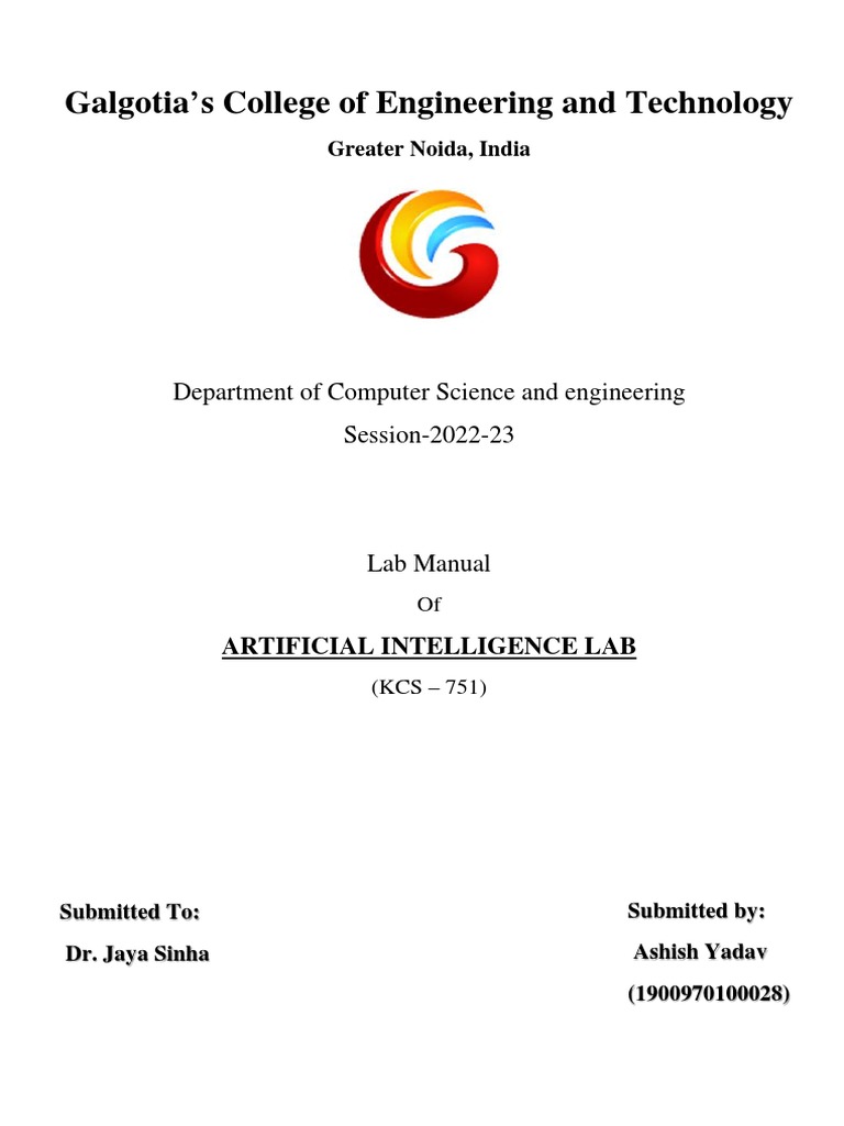 Lab Manual-Artificial | PDF | Software Engineering | Theoretical Computer Science