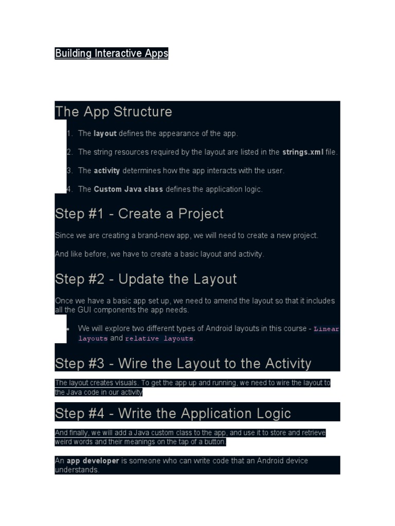 Building Interactive Apps | PDF | Mobile App | Graphical User Interfaces