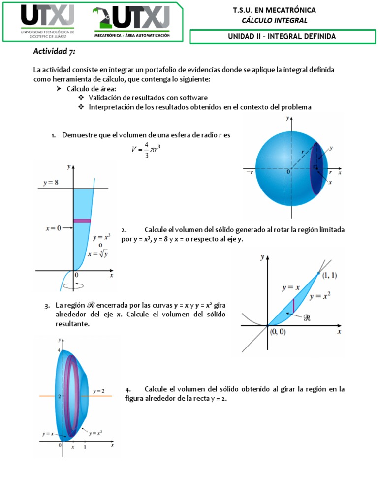 UII - Integral Definida - Act Sem 7 J.a.H.T | PDF | Métodos y materiales de enseñanza