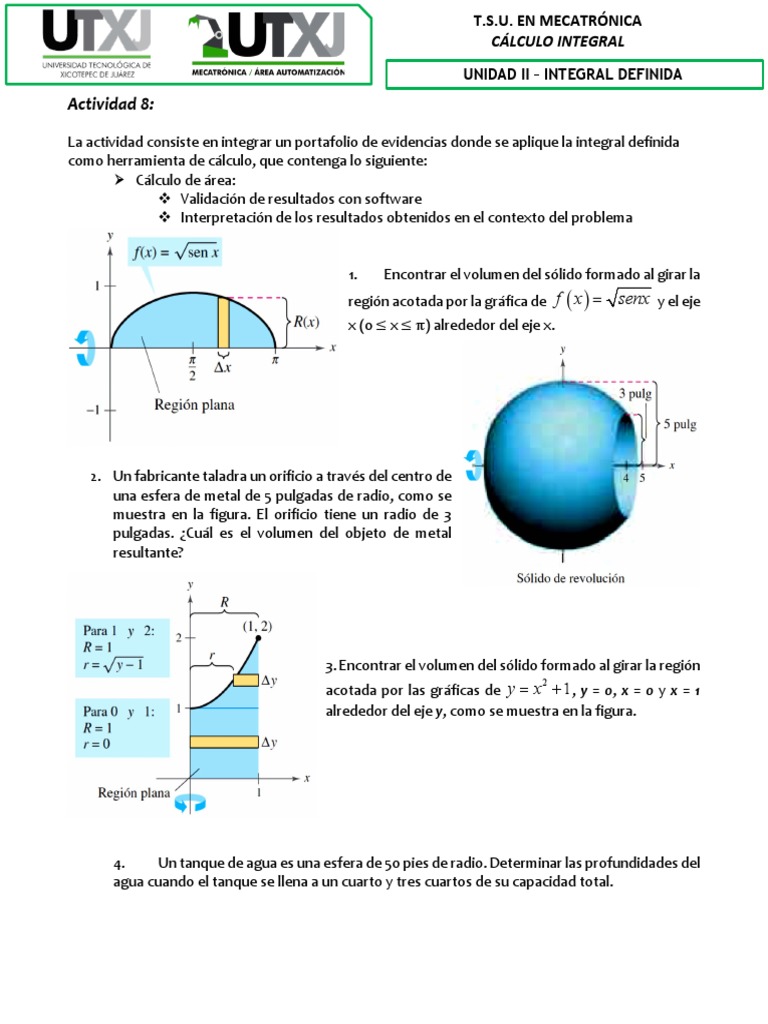 UII - Integral Definida - Act Sem 8 J.a.H.T | PDF | Integral