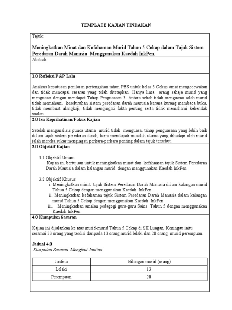 Kajian Tindakan Panitia Sains | PDF