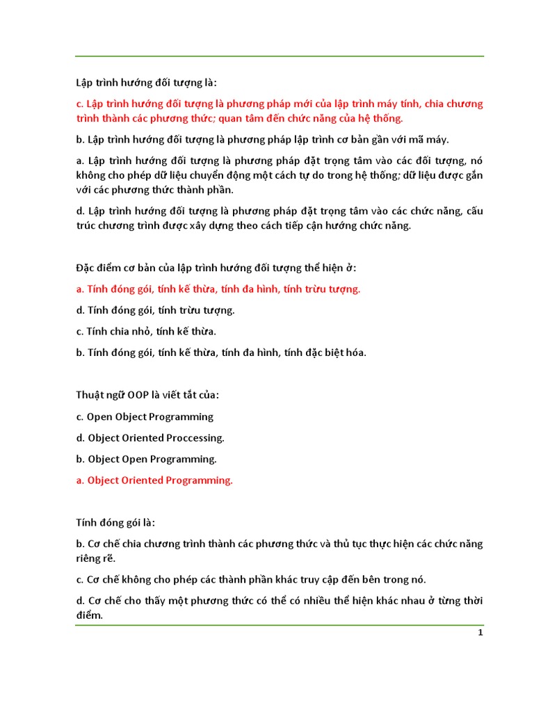 OOP - Tieng Viet | PDF