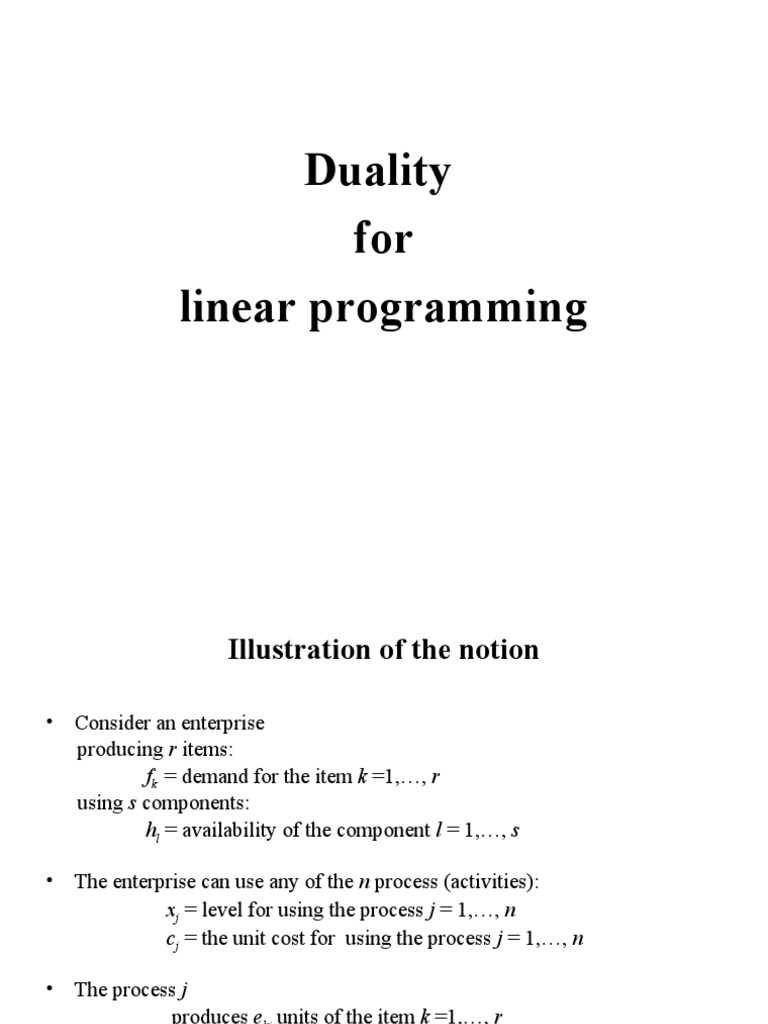 3 Duality | PDF | Linear Programming | Linear Algebra 3 Duality | PDF | Linear Programming | Linear Algebra