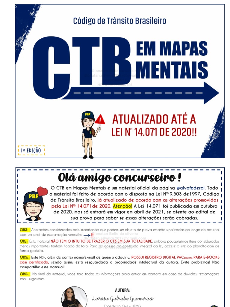CTB - Mapa Mental | Download grátis PDF | Tráfego | Transporte