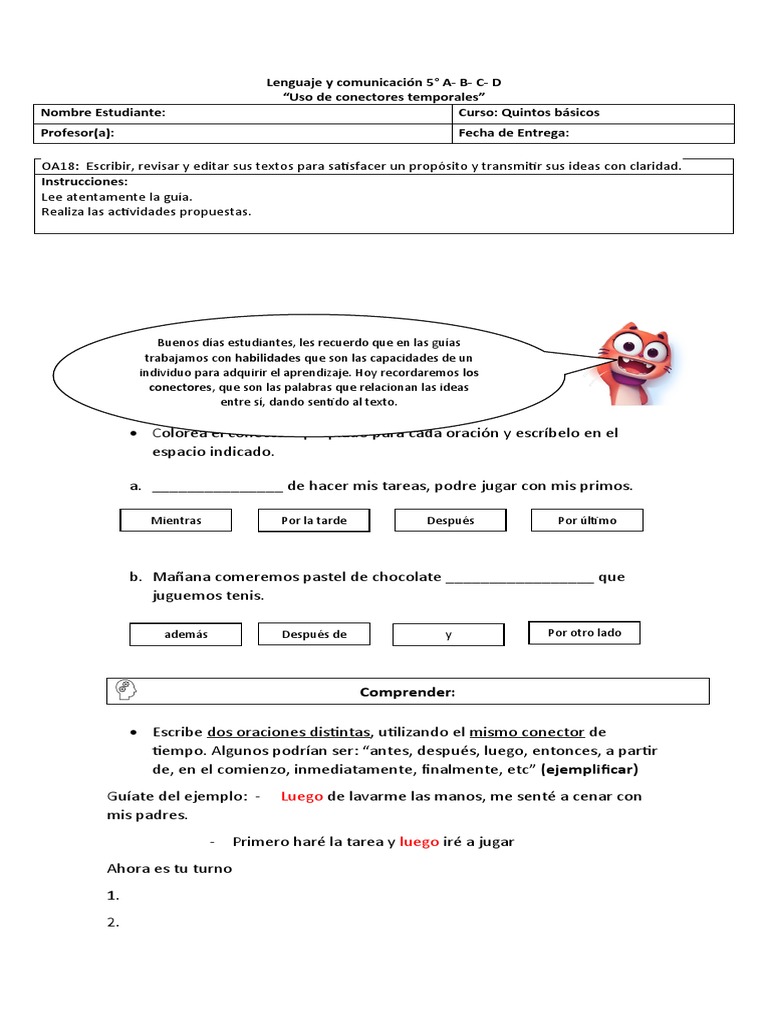 Conectores Temporales 5B | PDF | Modificación de comportamiento ...