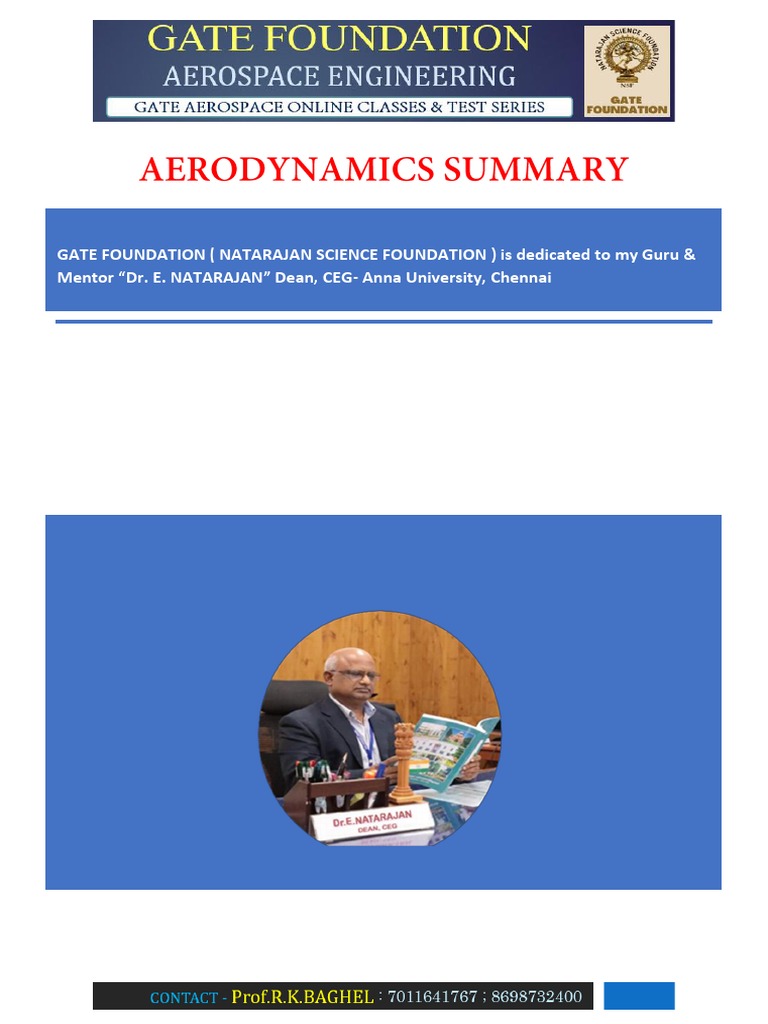 Aerodynamics Summary | PDF | Airfoil | Aerospace Engineering