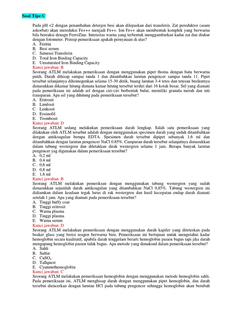 Contol Soal Laboratorium | PDF