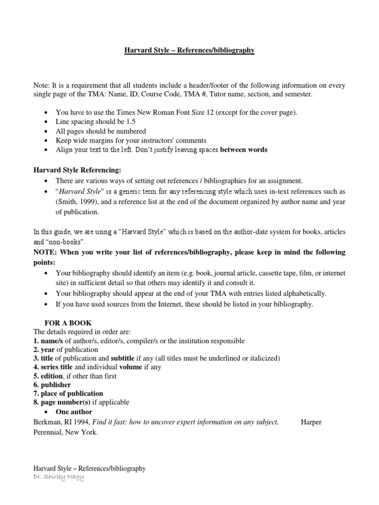 Harvard Style | PDF | Bibliography | World Wide Web