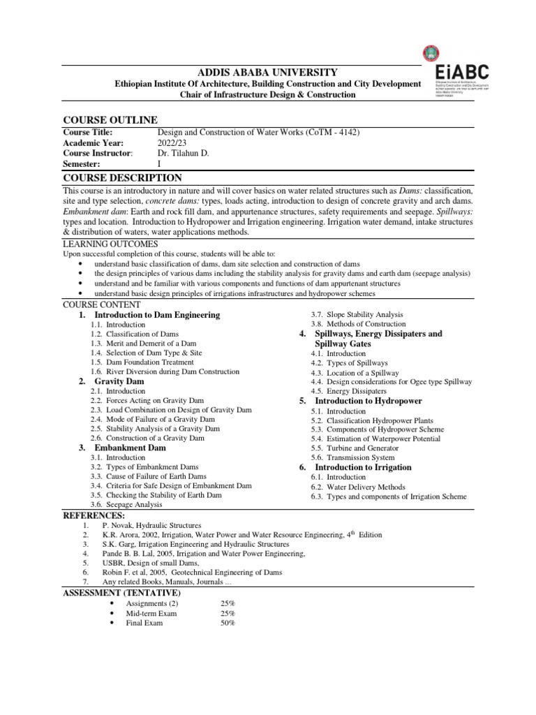 CoTM - 4142 (Course Outline 2022-23) | PDF