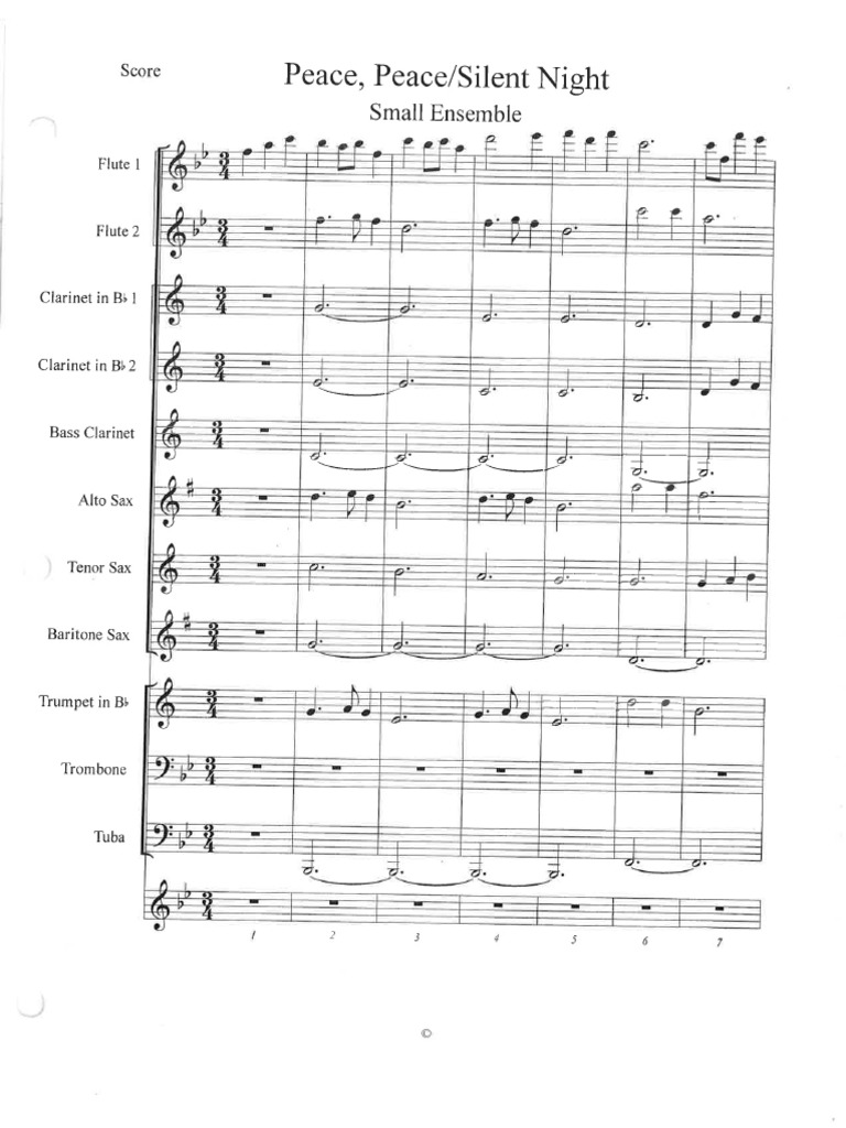 Peace Peace - Silent Night - Small Ensemble | PDF