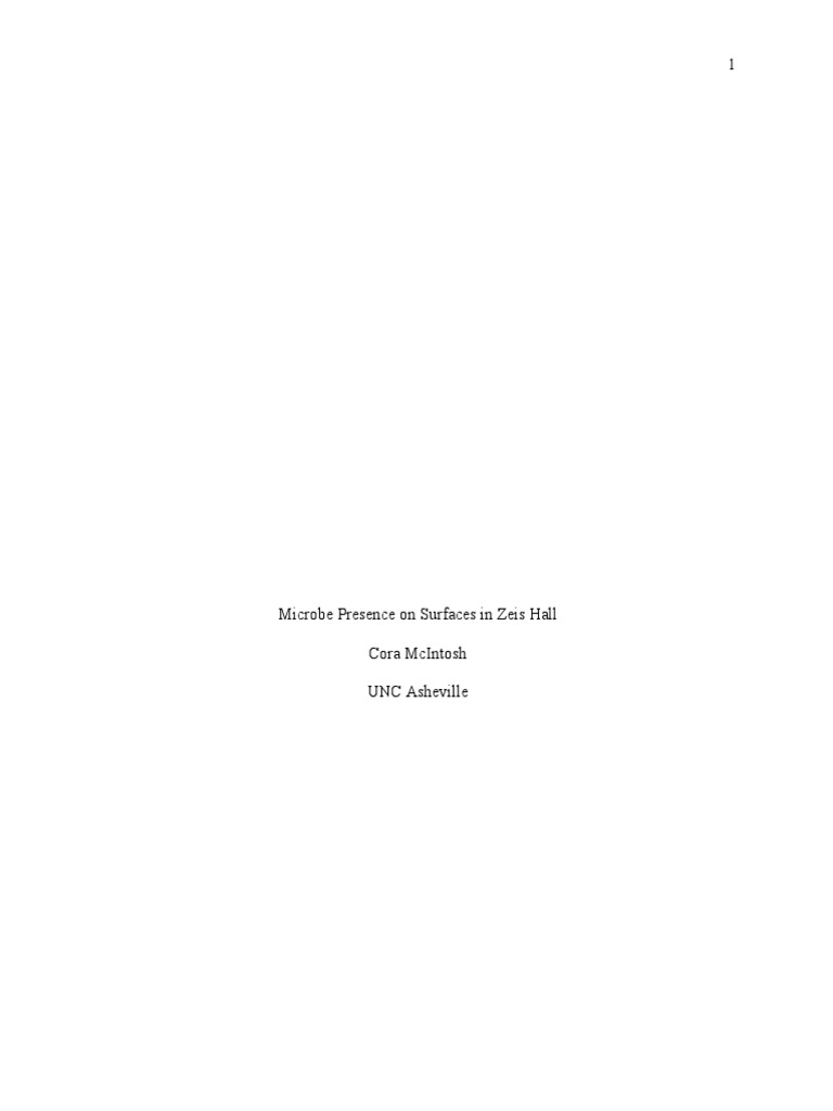 Microbes Paper1 - Cora Mcintosh 2022-1 | PDF