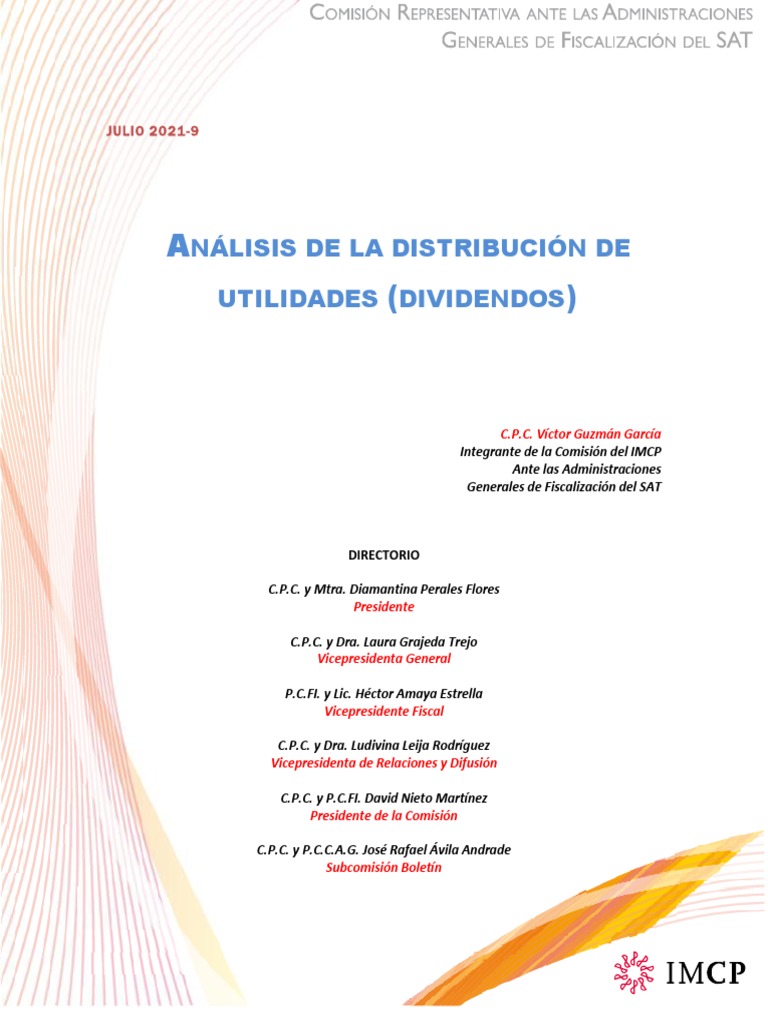 Agaff 9 Analisis de La Distribución de Dividendos | PDF | Contabilidad | Dividendo