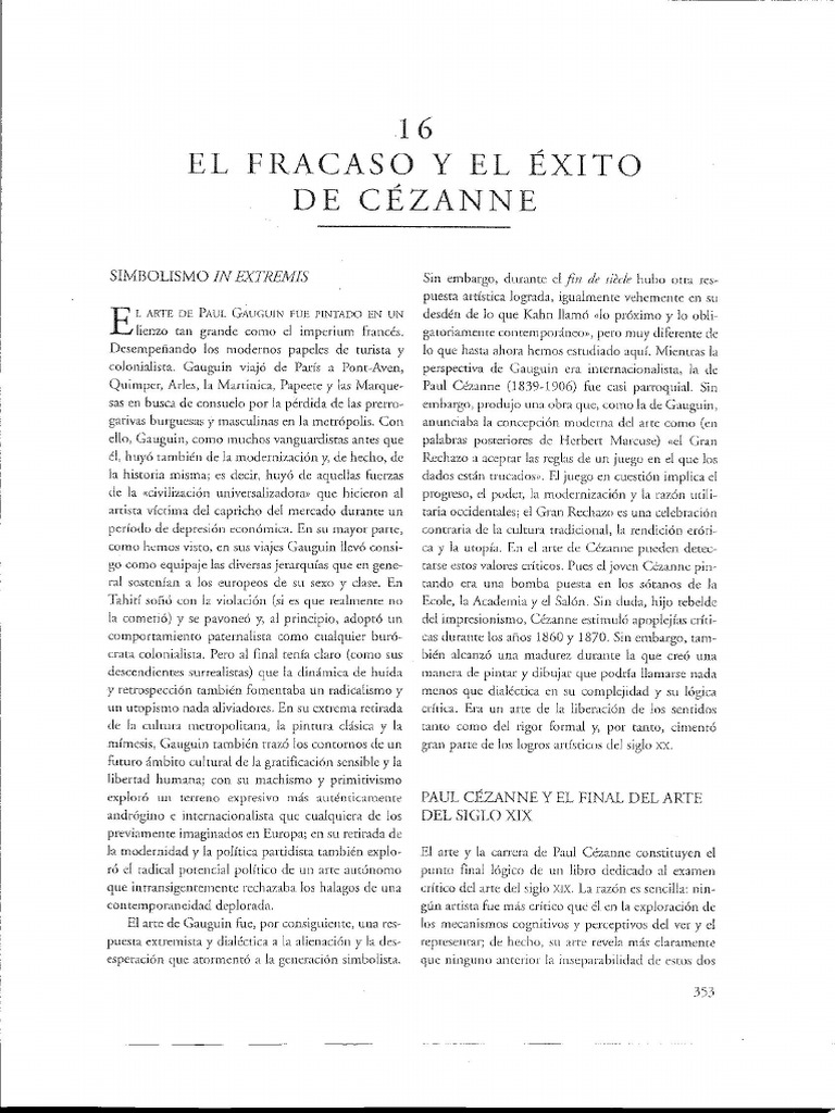 El Fracaso y Éxito de Cézanne | PDF