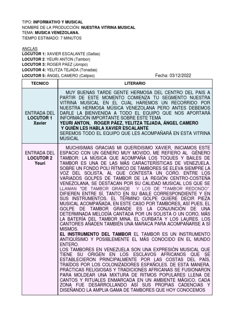 Música Venezolana: Gaitas y Joropo | PDF | Las artes escénicas