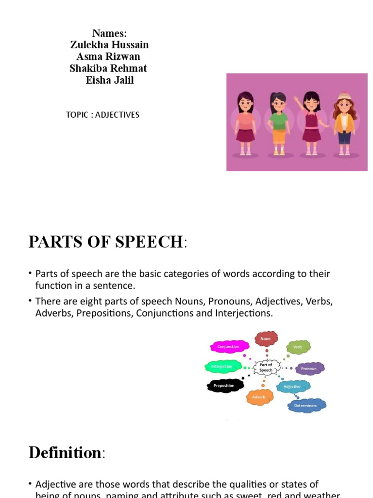 Understanding Adjectives in Grammar | PDF | Adjective | Part Of Speech