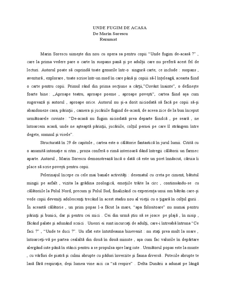 Unde Fugim de Acasa | PDF