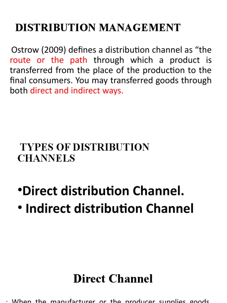Distribution Management | PDF | Sales | Microeconomics