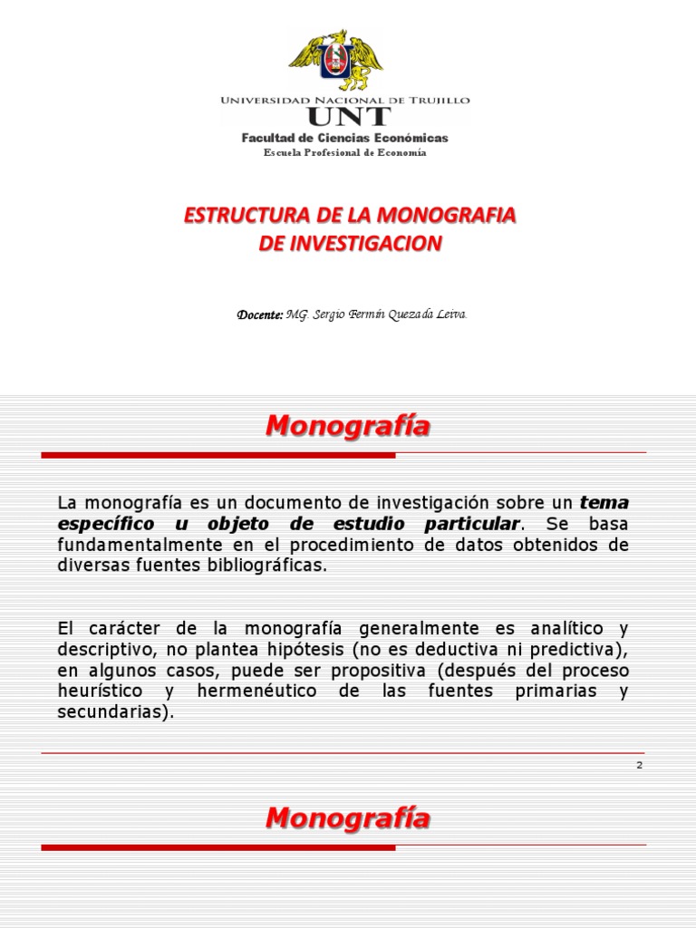 Estructura de La Monografía de Investigación | PDF
