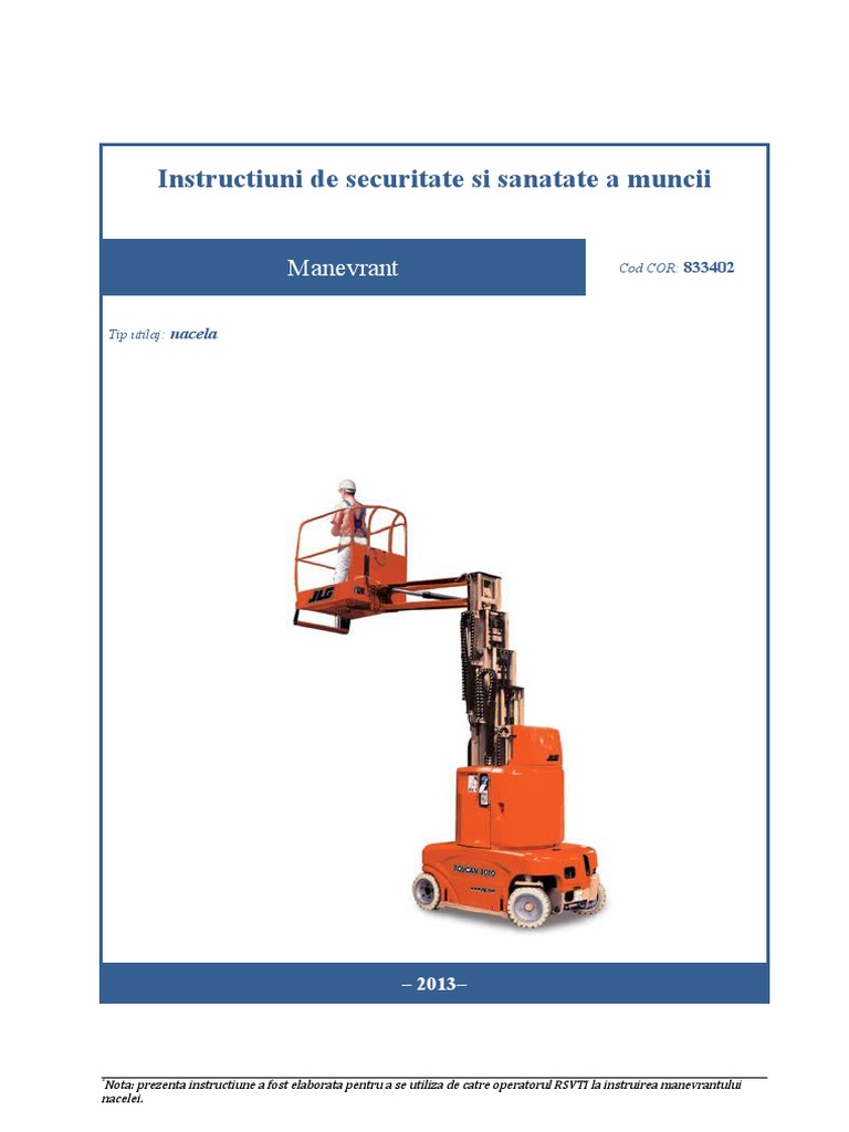 Instructiuni Manevrant - Nacela | PDF
