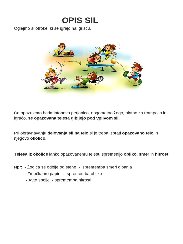 Sile, Trenje, Upor | PDF