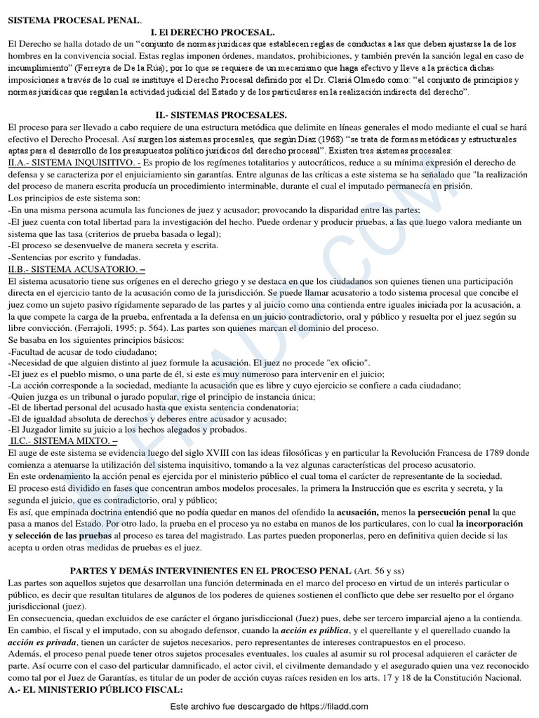 Resumen Integrador Procesal Penal | PDF | Jurisdicción | Ley procesal