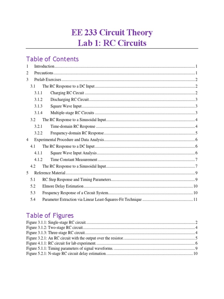 Characterizing RC Circuits: Analyzing Step and Sinusoidal Inputs ...