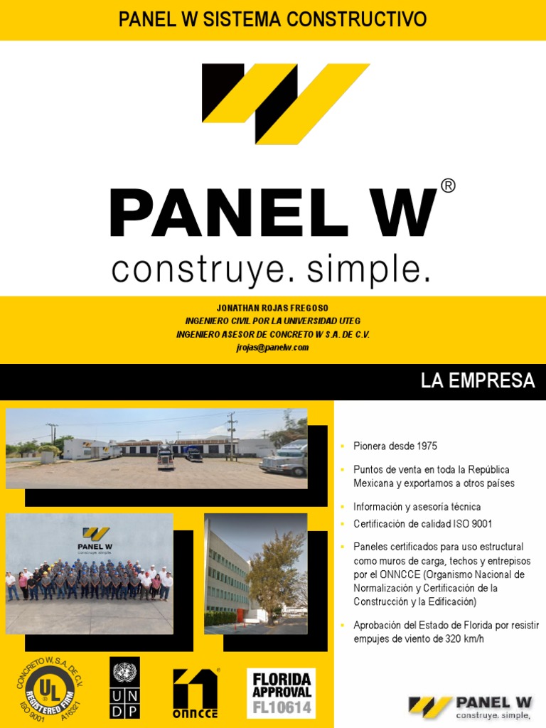 Panel W: Sistema Constructivo Innovador | PDF | Hormigón | Aislamiento ...