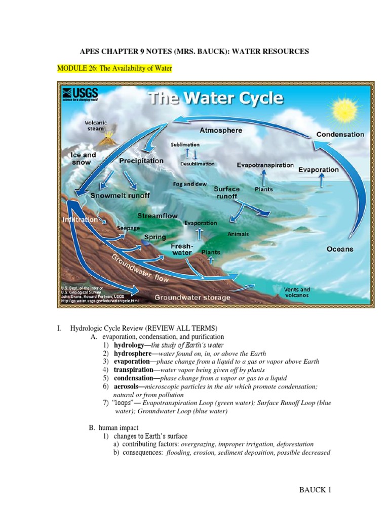 Apes Notes 9 | PDF | Aquifer | Clean Water Act