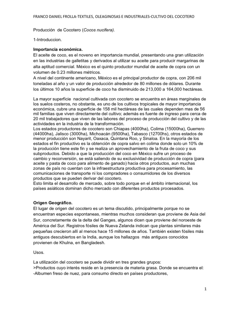 Cultivo de Coco. | PDF | Coco | Insectos