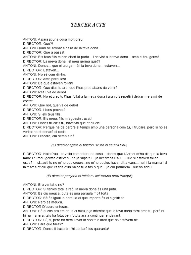 Tercer Acte | PDF
