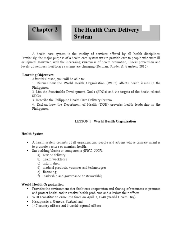 Module 2 CHN | PDF | Millennium Development Goals | Preventive Healthcare