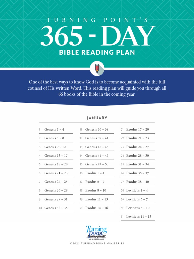 Bible Reading Plan 1 | PDF | Book Of Genesis | Books Of Chronicles