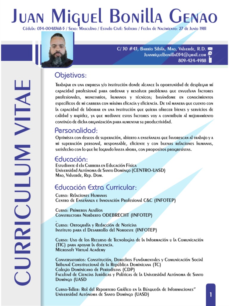Juan Miguel Bonilla Genao | PDF | República Dominicana | Método de ...