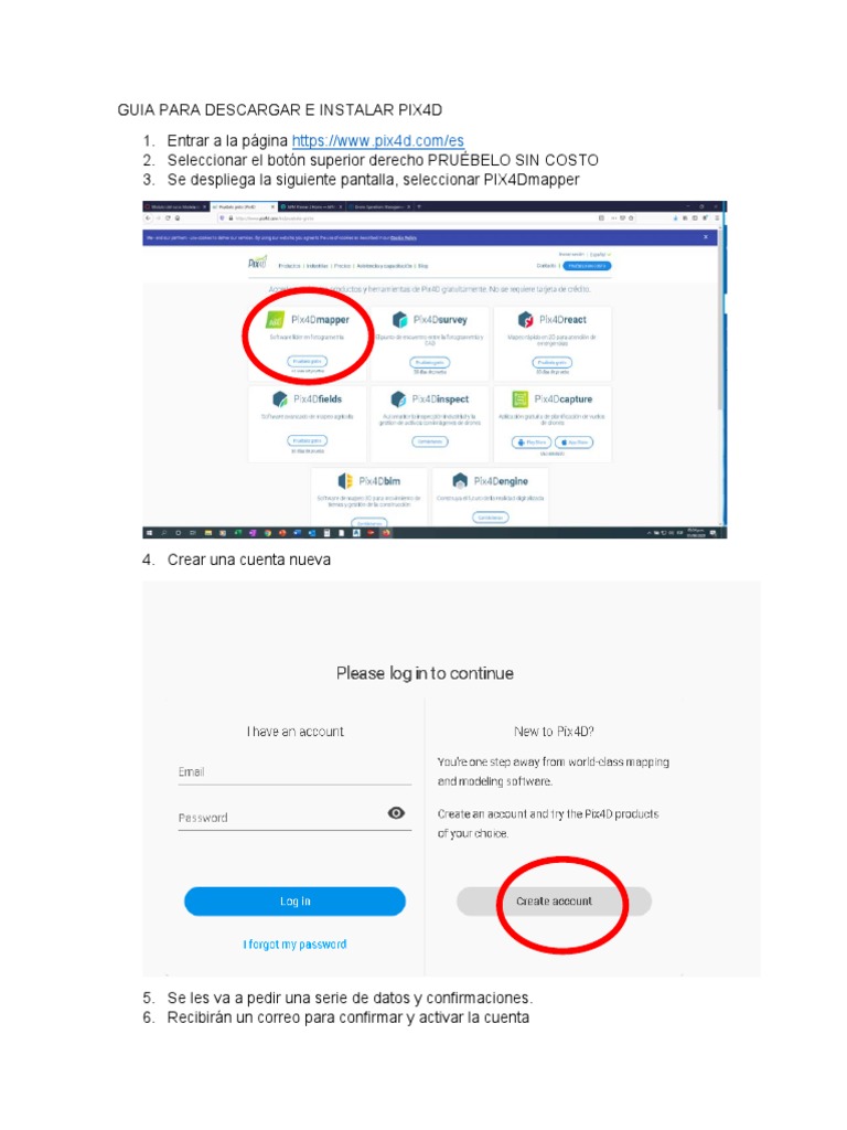 Guia para Descargar e Instalar Pix4d | PDF