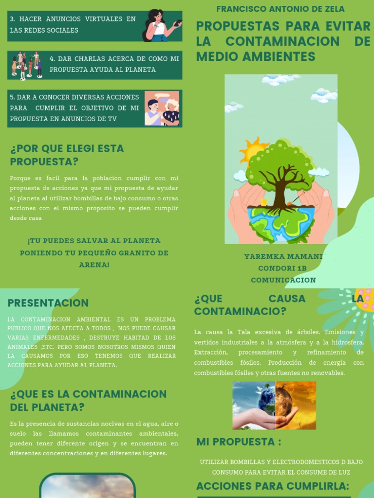 Diptico Comunicacion | PDF | Contaminación | Naturaleza