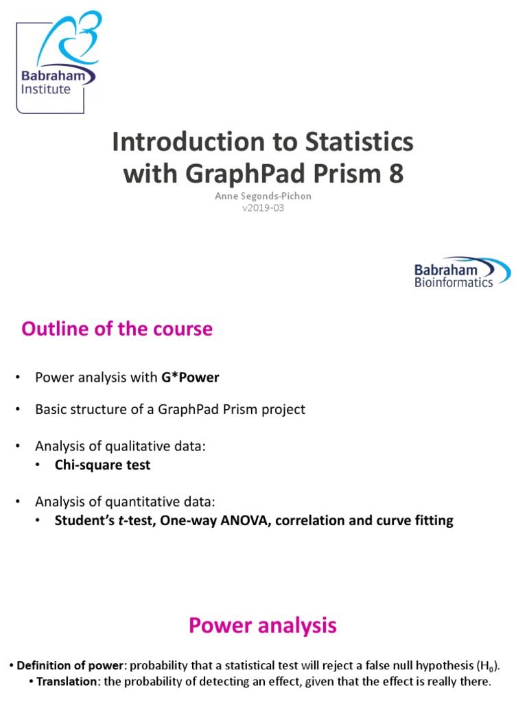 Power Analysis in GraphPad Prism 8 | PDF | Standard Deviation | P Value