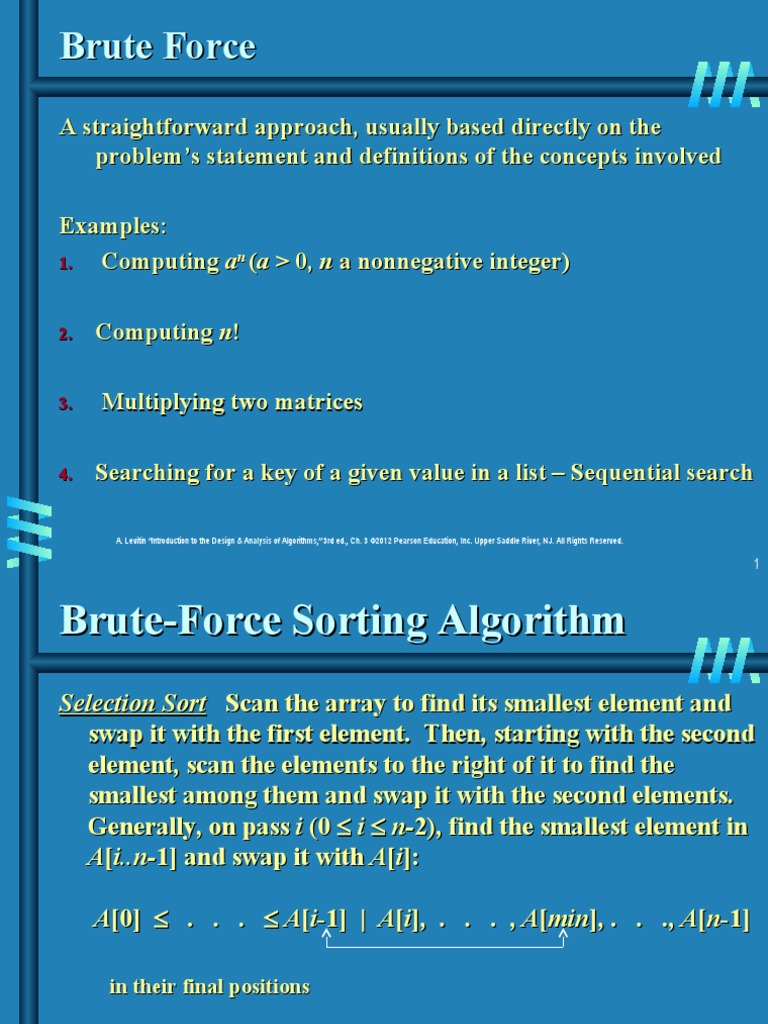 Chap3 - Bruteforce and Exhaustive Search | PDF | Theoretical Computer Science | Mathematical ...