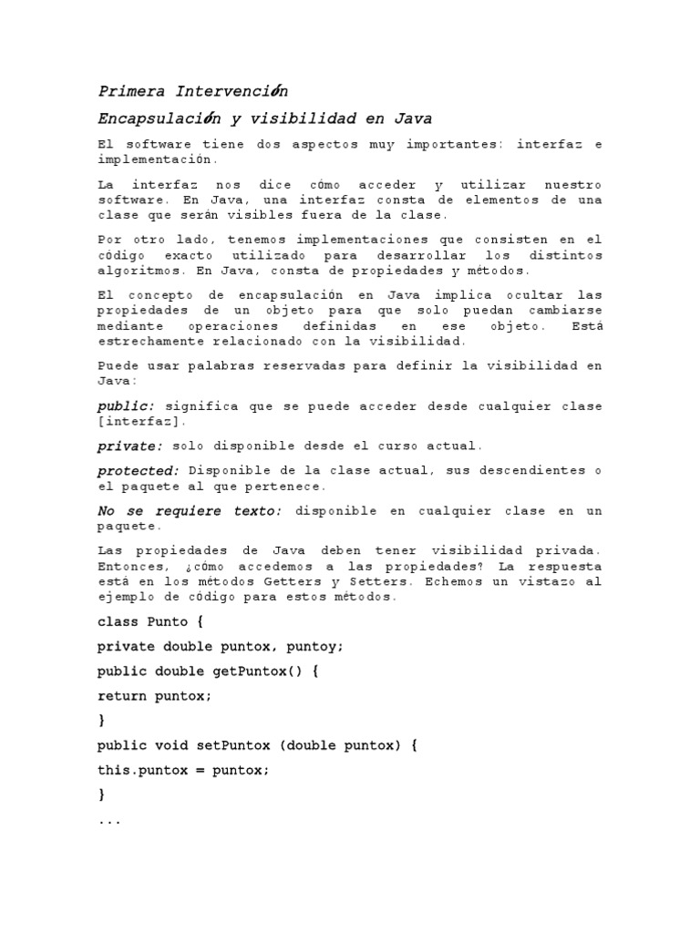 Java OPP | PDF | Java (lenguaje de programación) | Objeto (informática)