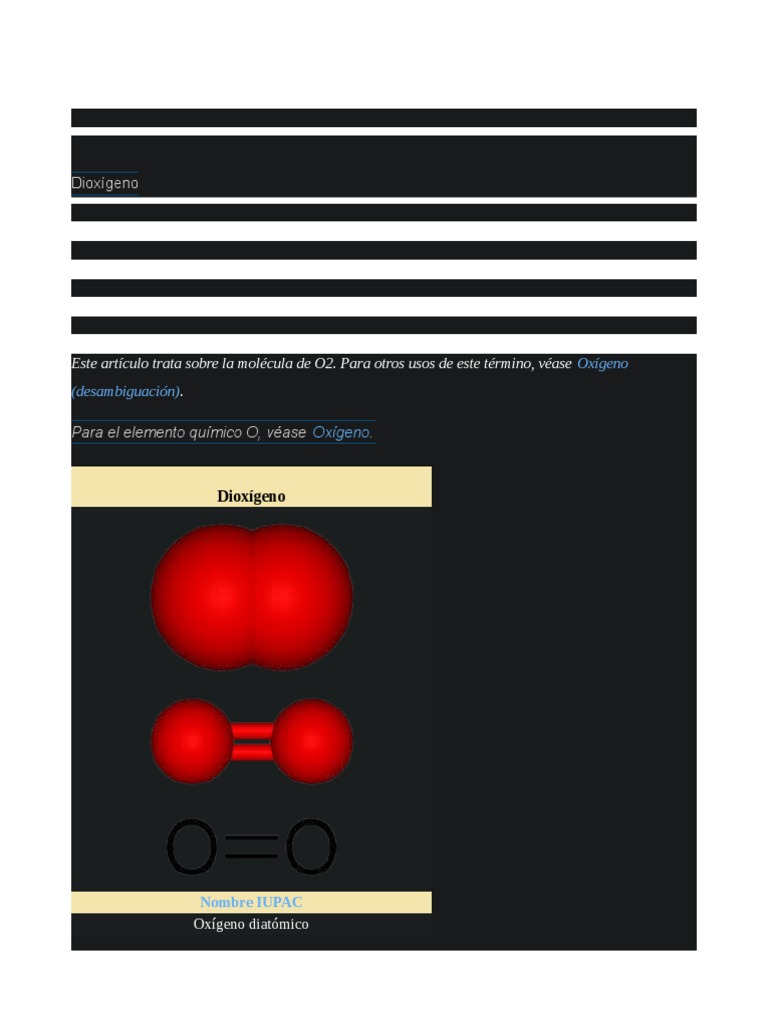 Dioxigeno | PDF | Oxígeno | Química