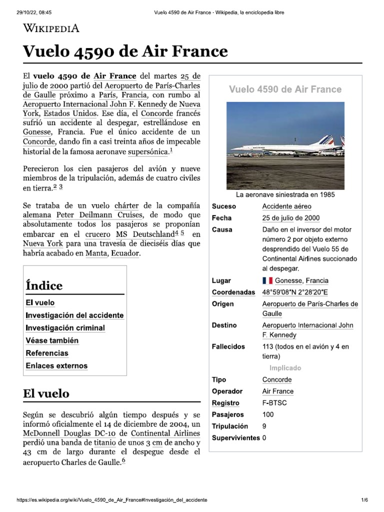 Vuelo 4590 de Air France | PDF