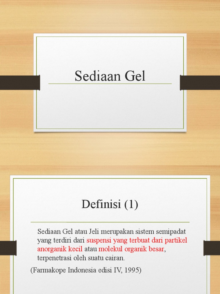 Formulasi Sediaan Gel 2 | PDF Formulasi Sediaan Gel 2 | PDF