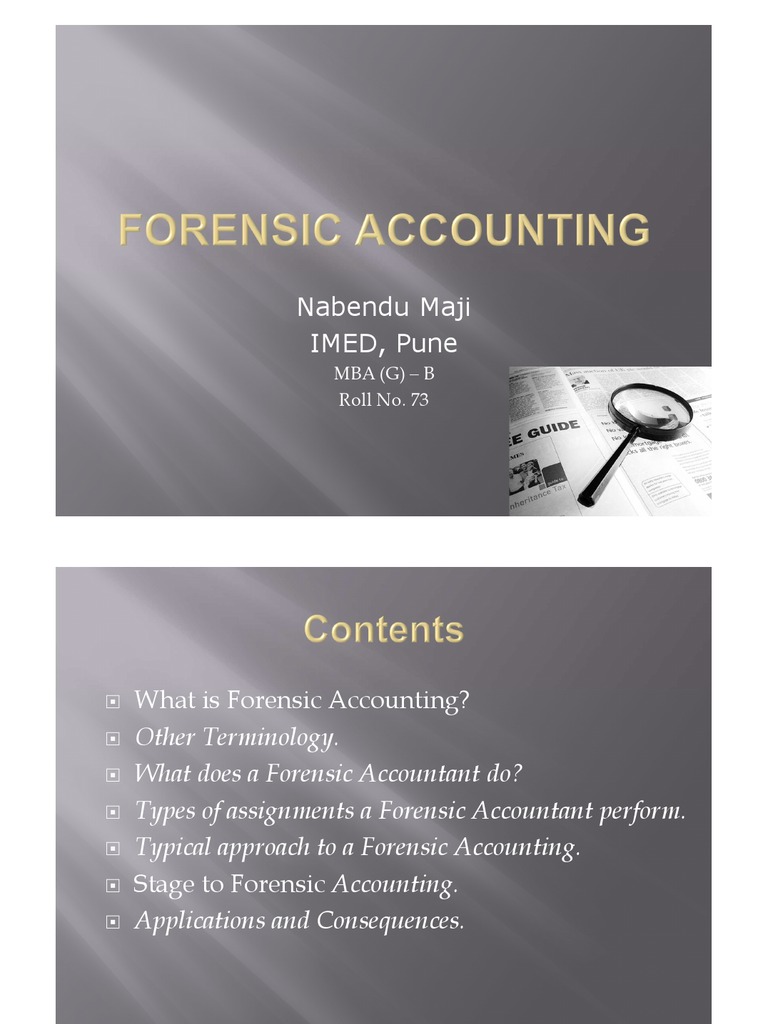 Forensic Accounting | Audit | Forensic Science