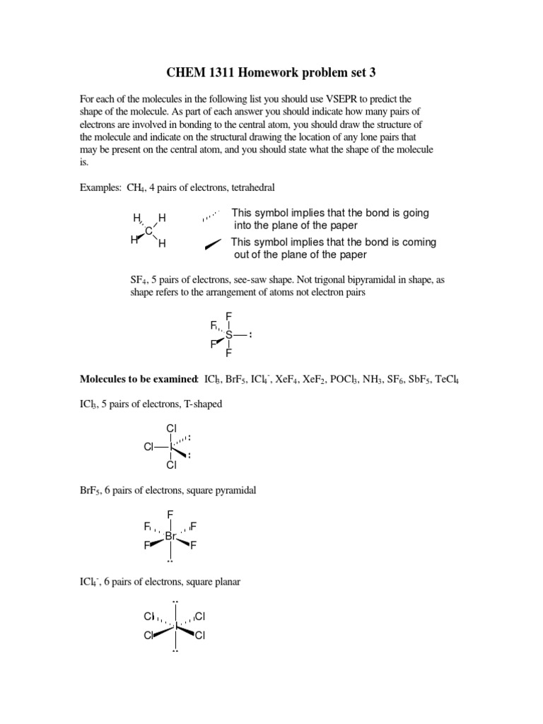 Homework Problems Set 3-Solutions | PDF | Chemistry | Organic Chemistry