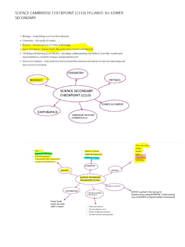 Explanation Syllabus Science CP 1113 | PDF