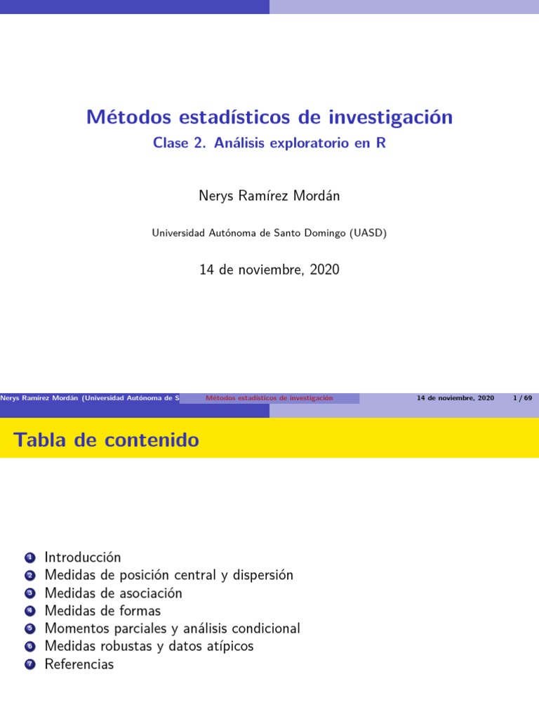 Clase1 Analisis Exploratorio | PDF | Diferencia | Dispersión estadística