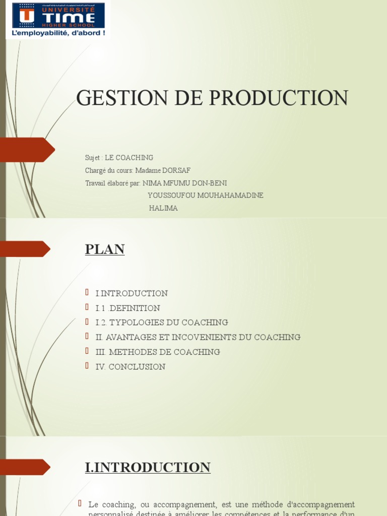 Gestion de Production | PDF