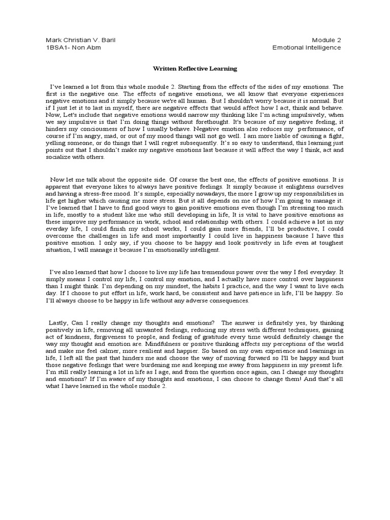 Module 2-WRL | PDF | Feeling | Emotions