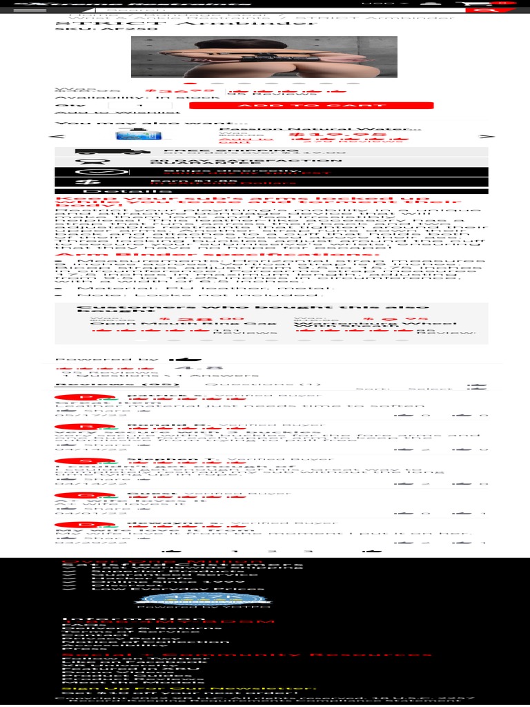 STRICT Armbinder - eXtremeRestraints | PDF