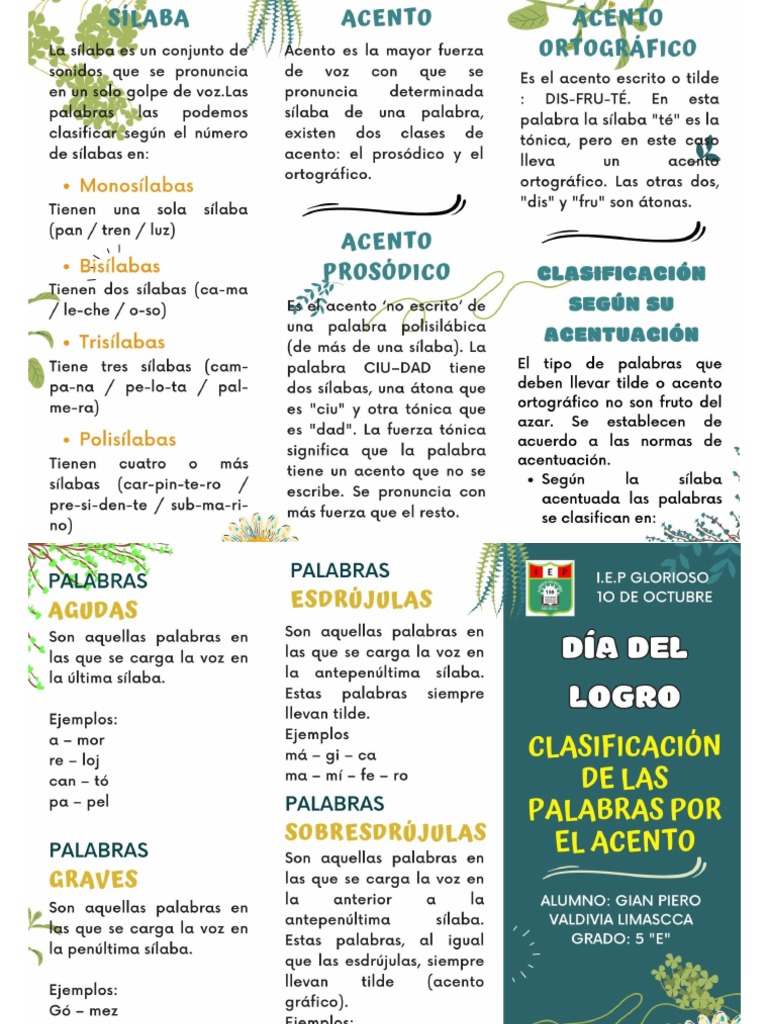 Triptico Dia Del Logro | PDF