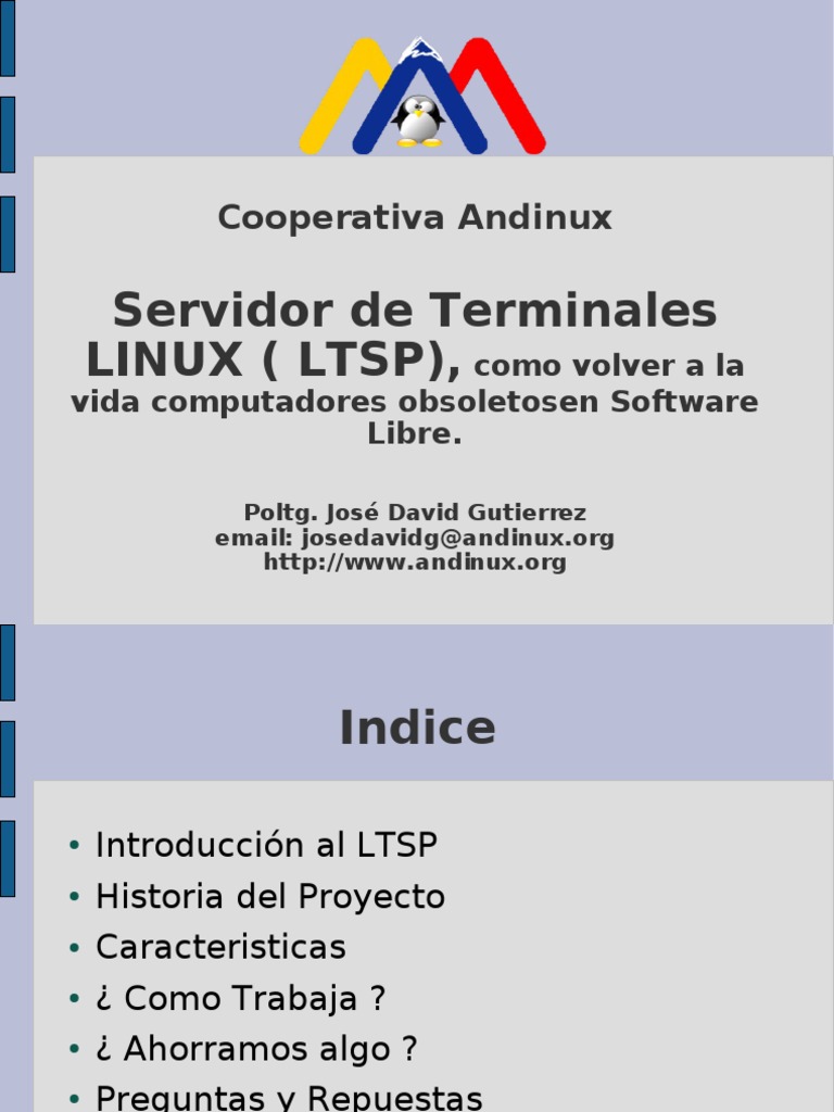 LTSP PRESENTACION | PDF | Distribución de Linux | Servidor (Computación)